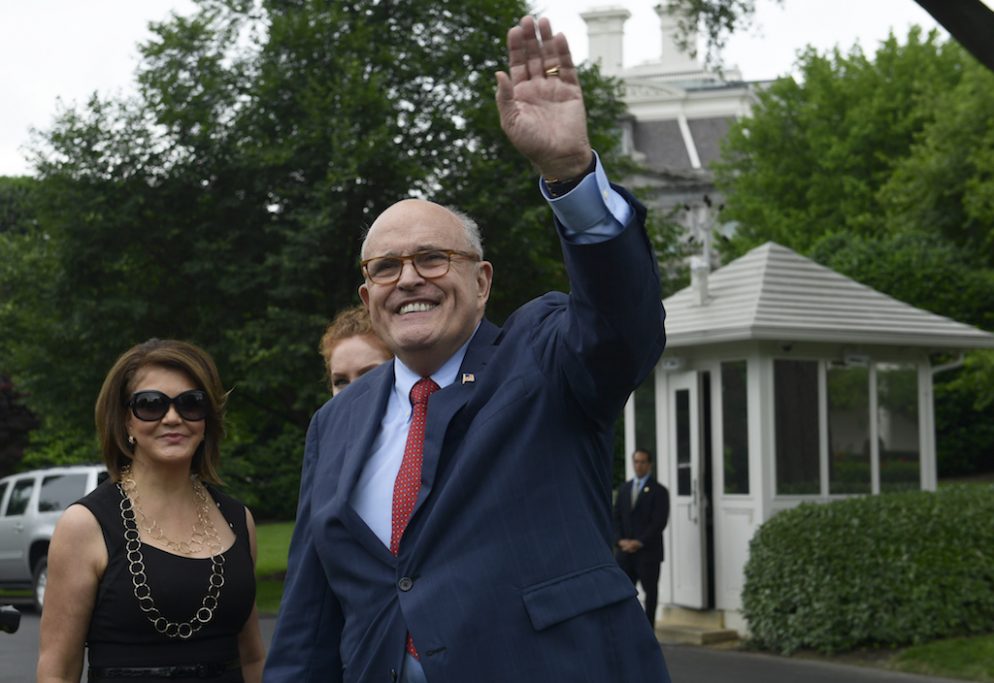 Rudy Giuliani Takes in “Camelot” in DC, Gets a Shoulder Rub During ...