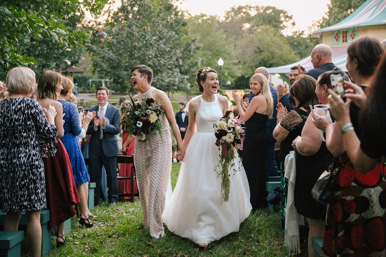 These Brides Held an Ultracool Wedding at Former Amusement Park