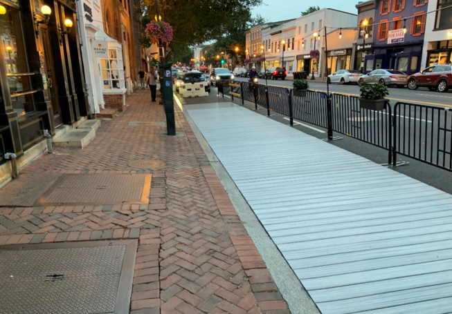 Georgetown Is Installing Deck Panels to Widen Its Sidewalks - Washingtonian