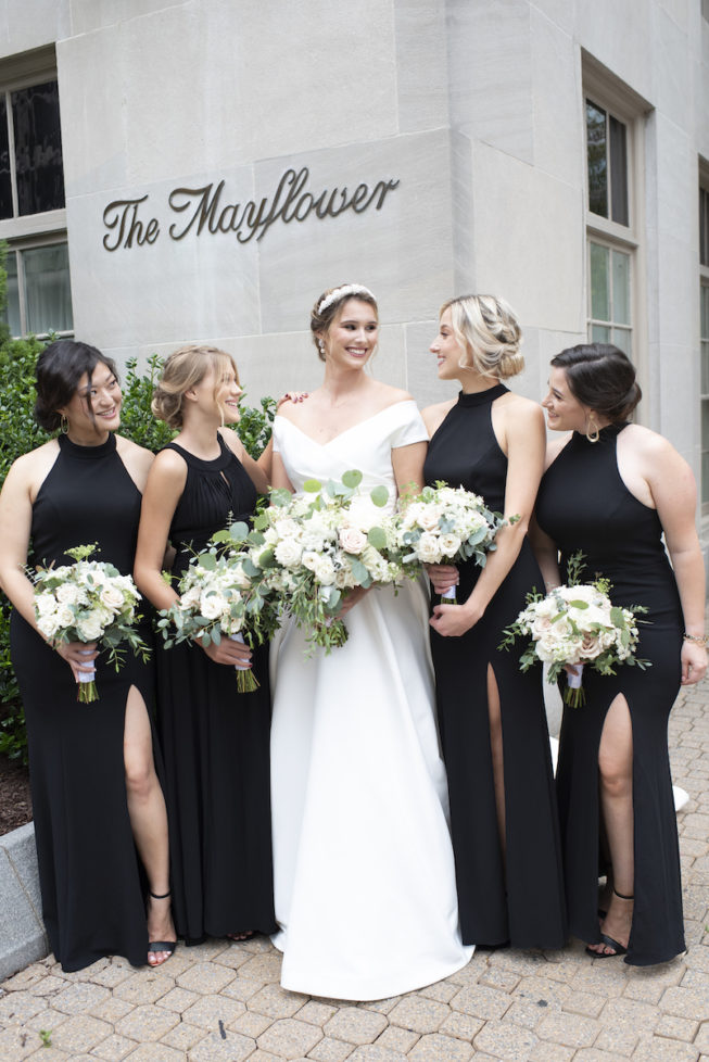 This Blush, Black-Tie Wedding at the Mayflower Hotel Ended With an Epic ...