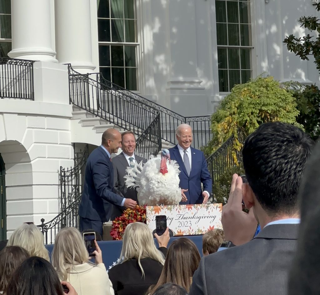 President Biden Pardons 2023 National Thanksgiving Turkeys Liberty and Bell