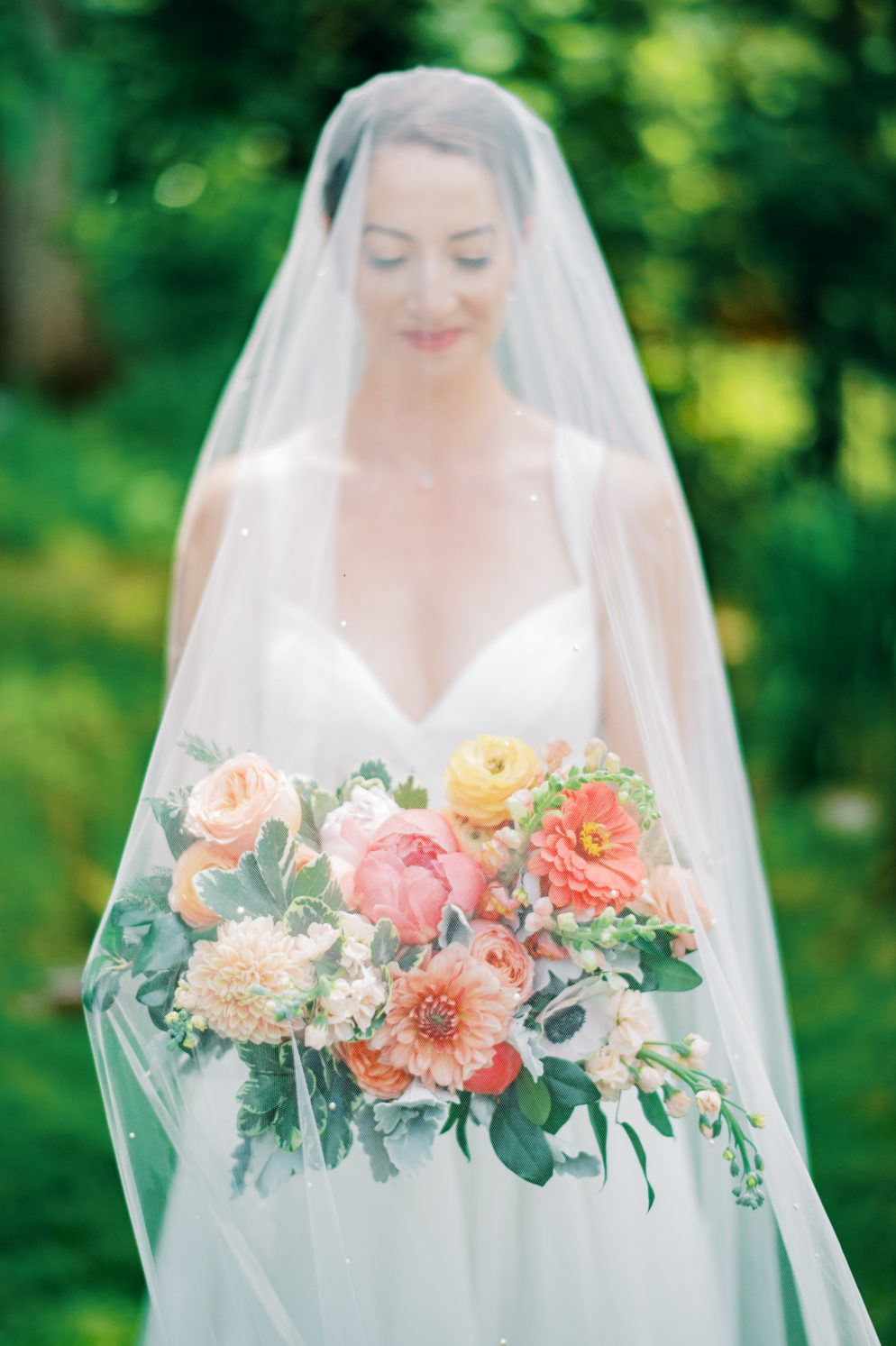 Wildflowers Inspired the Design at This Peach and Pink Garden-Party Wedding